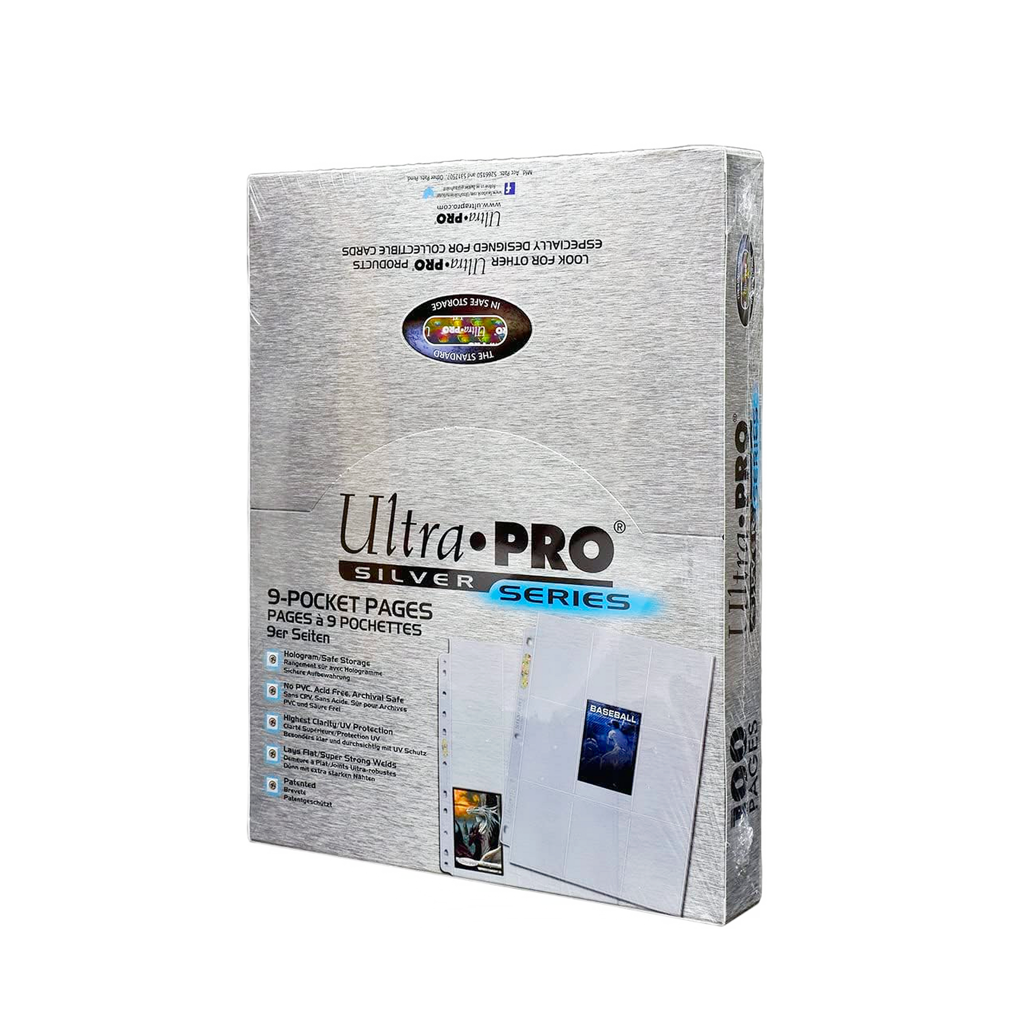 Feuilles classeur | Ultra Pro | Silver Series | 100 Feuilles | 9 cases